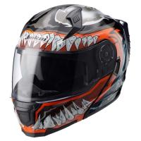 China Custom Motorcycle ABS Adjustable Double Visor Flip Up Helmet with DOT Safety Standard for sale