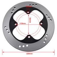 China 220mm Rear Brake Discs for Honda VFR400 NC30 RVF400 R NSR250RR Top-notch Performance for sale