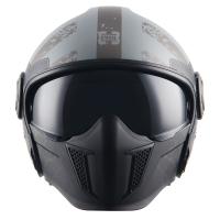 China Custom Vintage Open Face Motorcycle Helmet with Mask Delivery Time 30-35 Work Days for sale