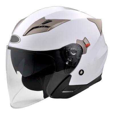 China XS/S/M/L/XL/XXL DOT ECE Approved White Open Face Motorcycle Helmet with Visor Anti-fall Breathable for sale