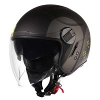 China Open Face Helmet ECE Approved Custom Design Anti-Scratch PC Clear Visor Included for sale