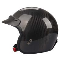 China Custom ECE Certification Open Face Retro Carbon Fiber Helmet for Customer Requirements for sale