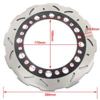 China Front 260mm Disc Brake Rotor for Kawasaki GPX250R EX250R Ninja 250R Customized Design for sale