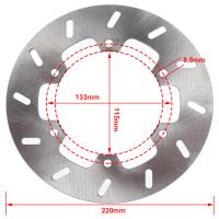 China Fit for For Yamaha WR125 YZ125 DR200R WR200 DT230 TT250E WR250 YZ250 YZ400 Rear Brake Rotor for sale