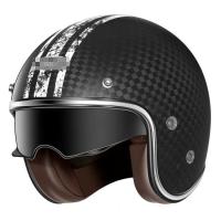 China Carbon Fiber DOT Approved Double Visor Jet Helmet DOT 3/4 Open Face for S.M.L.XL.XXL for sale