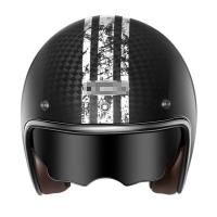 China Carbon Fiber DOT Approved Double Visor Jet Helmet DOT 3/4 Open Face for S.M.L.XL.XXL for sale