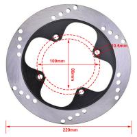 China Stainless Steel 420 2Cr13 Rear 220mm Brake Disc for Honda NSR150 in Custom Color Black for sale