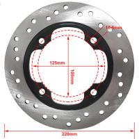 China Natural Color Black Custom Motorcycle Rear 220mm Brake Disc for Honda CBR954RR for sale