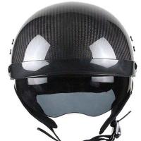 China M.L.XL.XXL Black Carbon Fiber Motorcycle Helmet Half Face DOT ECE Certification Custom for sale