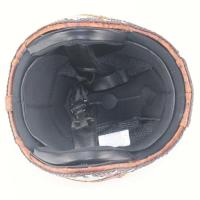 China Support OEM/ODM/Laser Printing Logo Retro Brown Leather Motorcycle Helmets for sale