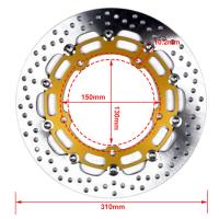 China 310mm Custom Front Floating Brake Disc for Kawasaki EX 400 Ninja 400 in Natural Color for sale