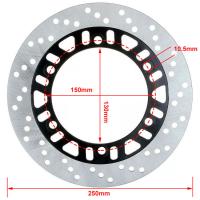 China Custom Motorcycle Rear 250mm Disc Brake for Kawasaki ZX600 ZX10 ZX1100 Stopping Power for sale