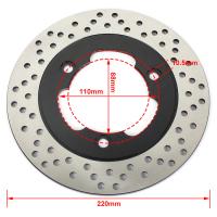 China Stainless Steel 420 2Cr13 Motorcycle Rear 220mm Disc Brake Rotor for Honda NS250 NSR250 CBR400 CBR600F for sale