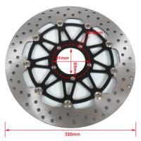 China 320mm Motorcycle Front Brake Discs for Suzuki GSX600R GSXR750 GSX1400 5mm Thickness for sale