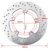 China Natural Color Rear Position 250mm Brake Disc Rotor for Suzuki AN650 Burgman Skywave for sale