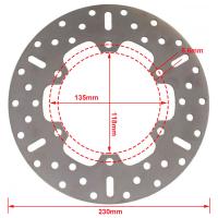 China Stainless Steel 420 2Cr13 Motorcycle Rear 230mm Brakes Disc for Yamaha MT125 YZF R 125 for sale