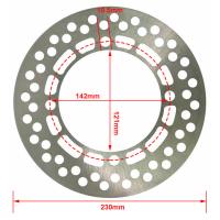 China Natural color Custom Front Motorcycle 230mm Brake Disc for Suzuki DF125 DR125 DF200 DR200 for sale