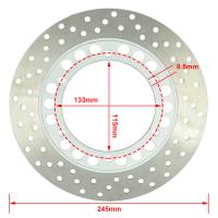 China Custom Color Rear Brake Disc 245mm for Yamaha YZF750R YZF750SP YZF1000R in Natural Color for sale