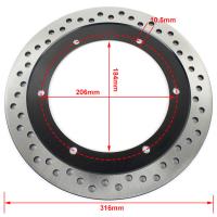 China Customized 316mm Rear Brake Disc for Honda GL1500 VTX1800 Position Rear Custom Color for sale