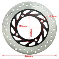 China 240mm Brake Disc Rotor for Honda XL600V XL650V XRV650 Natural Color Black/Custom Color for sale