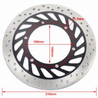 China Stainless Steel 420 Front 316mm Motorcycle Brake Disc Rotor for Honda NTV650 ST1100 VT1100 for sale