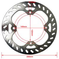China Custom Rear Brake Disc Rotor for Suzuki RMZ250 RMZ450 240mm Stainless Steel 420 2Cr13 for sale