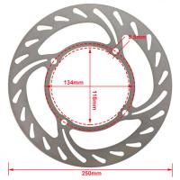 China 250mm Motorcycle Front Disc Brake Rotor for Suzuki RMZ250 RMZ450 and Durable Materials for sale