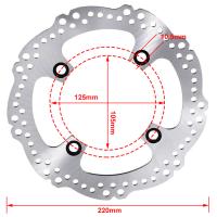 China 220mm Rear Brake Disc Rotor for Honda CRF250L 5mm Thickness Stainless Steel 420 2Cr13 for sale