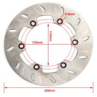 China Sample Make Samples Custom Rear 220mm Motorcycle Brake Disc for Yamaha DT125R DT125X TDR125R DT200R for sale