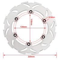 China Customized 220mm Motorcycle Rear Brake Disc Rotor for Suzuki RM125 RM250 RMX250 DRZ400 for sale