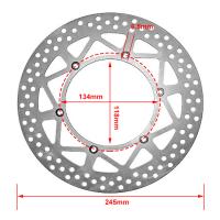 China 3mm Thickness Custom 245mm Front Motorcycle Disc Brake for Yamaha WR125 YZ125 YZ250 YZ400 for sale