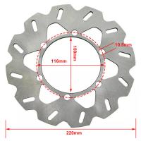 China Stainless steel 420 2Cr13 Rear Brake Disc for Kawasaki KDX125 KDX200 KDX250 KLX250 KLX300R for sale