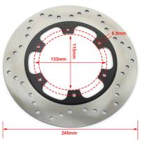 China Custom Color Rear 245mm Brake Disc for Yamaha WR125 WR250 YZ125 YZ250 YZ450 in Natural Color for sale