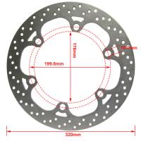 China 320mm Brake Disc Rotor for Ducati Multi Strada 1000 DS S Top Performance Upgrade for sale