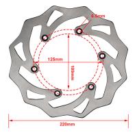 China Customized 220mm Rear Stainless steel 420 2Cr13 Motorcycle Brake Disc for KTM EXC for sale