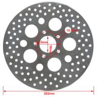 China 292mm Motorcycle Rear Brake Disc Rotor for Harley Davidson Sportster XL883 XL1200 Tested for sale