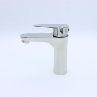 China 304 Stainless Steel Brushed Bathroom Basin Faucet Modern Luxury Lavatory Water Tap 1-Hole for sale