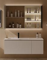 China SONSILL Rectangle Slate Bathroom Vanity With LED Mirror Light for sale