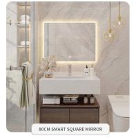 China European Style Complete Bathroom Vanity With Lighted Mirror 80cm for sale