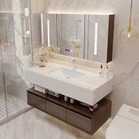China European Style Complete Bathroom Vanity With Lighted Mirror 80cm for sale