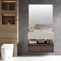 China European Style Complete Bathroom Vanity With Lighted Mirror 80cm for sale