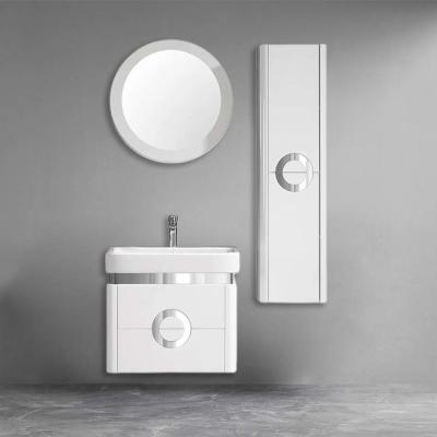 China SONSILL Luxury Modern PVC Wall Mount Bathroom Vanity 60cm Mirror Soft Closing Hinges for sale