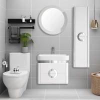 China SONSILL Luxury Hotel Wall Hung PVC Floating Bathroom Vanity with Side Cabinet 60cm for sale
