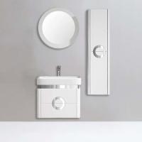China SONSILL Luxury Hotel Wall Hung PVC Floating Bathroom Vanity with Side Cabinet 60cm for sale