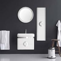 China SONSILL Luxury Hotel Wall Hung PVC Floating Bathroom Vanity with Side Cabinet 60cm for sale