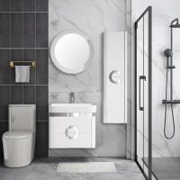 China SONSILL Luxury Hotel Wall Hung PVC Floating Bathroom Vanity with Side Cabinet 60cm for sale