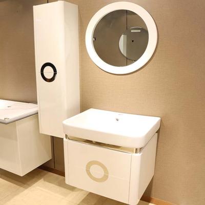 China SONSILL Modern Bathroom Vanity Cabinet with LED Mirror 60x60cm 16mm Thickness for sale