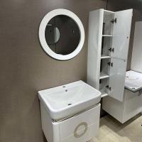 China SONSILL Modern Bathroom Vanity Cabinet with LED Mirror 60x60cm 16mm Thickness for sale