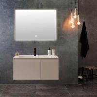China 80cm Solid Wood Bathroom Vanity Cabinet with LED Mirror 70kg for sale