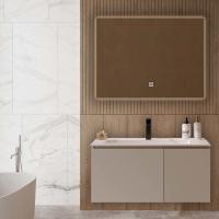 China SONSILL Wall Mounted Bathroom Vanity 80cm Single Sink Solid Wood Cabinet with Smart Mirror for sale